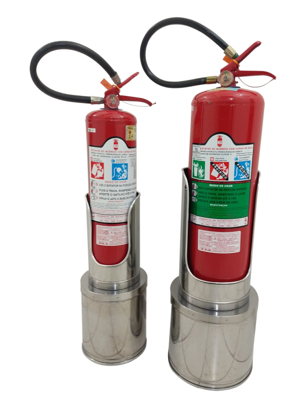 Suporte para Extintor Aço Inox - Comercial Fire